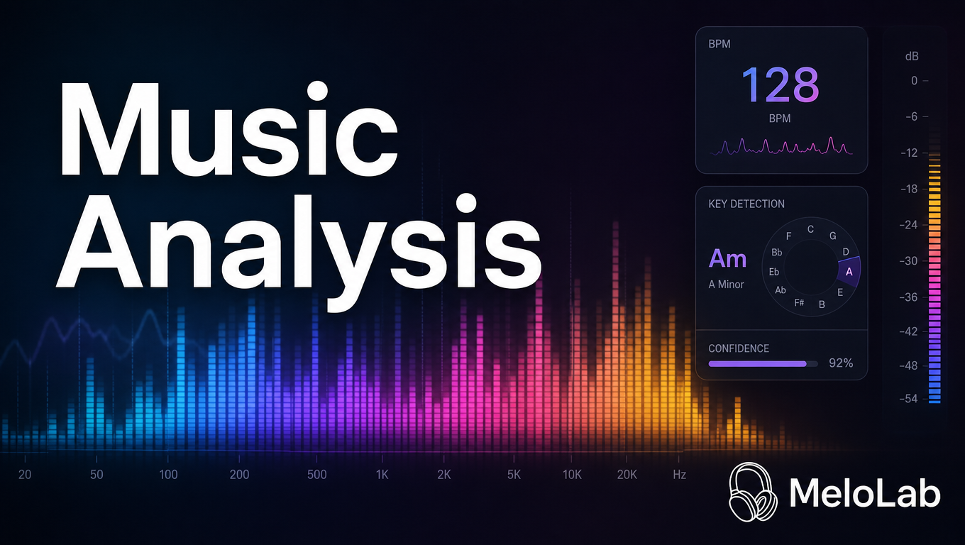 AI Music Analysis - BPM, Key, Lyrics & Structure | MeloLab